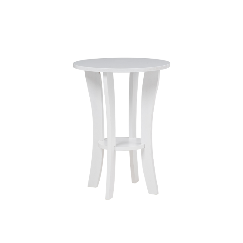 RETRO STYLE ROUND SIDE TABLE WITH MDF + LACQUER - Mikado Haiti