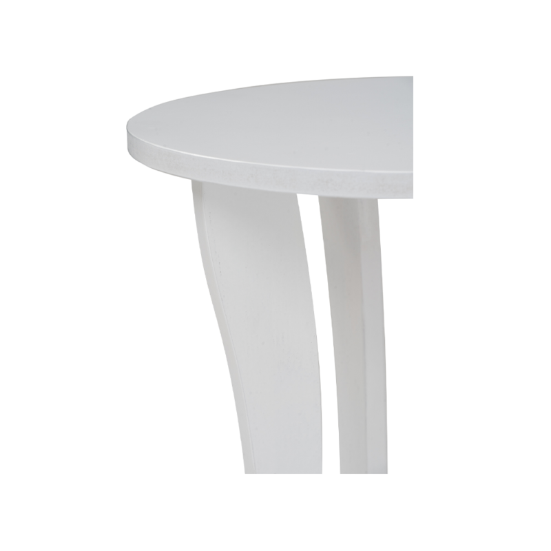 RETRO STYLE ROUND SIDE TABLE WITH MDF + LACQUER - Mikado Haiti